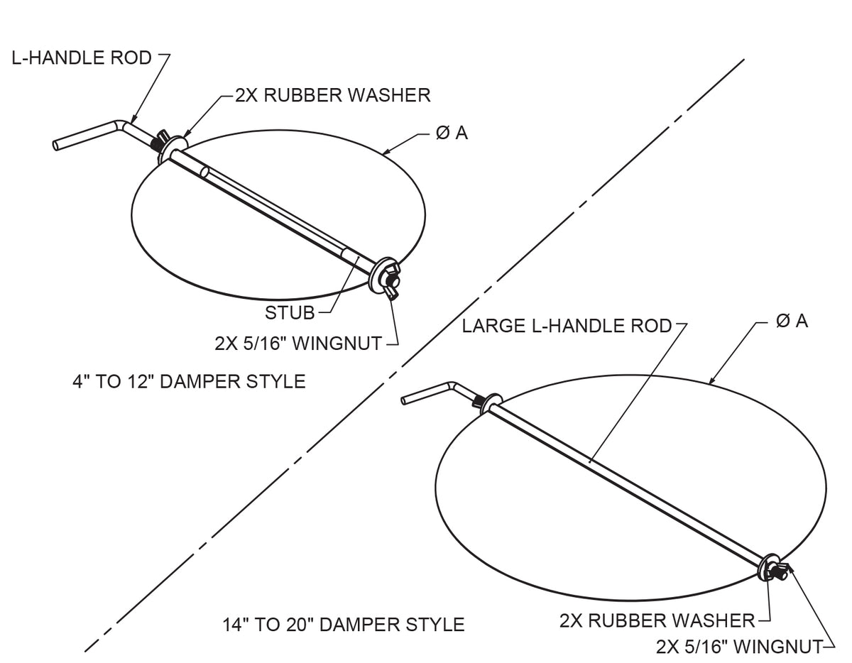 Pipe Damper – Galvanized – Heavy Gauge – Simcart.ca